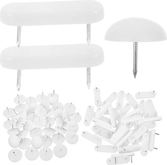 SOLUSTRE 100 St&uuml;ck M&ouml;belbeingleiter Nagelpads 29mm Nylon Stuhlfu&szlig; Nagel mit Kunststoff Unterlegscheibe Bodenschutz f&uuml;r Holzm&ouml;bel Wie St&uuml;hle Tische und Schr&auml;nke
