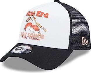 New Era Soy Sauce NE Food White Black 9Forty A-Frame Trucker Cap - One-Size