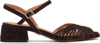 Kazar Femme, Chaussures, Brun, Taille: 40 EU Sandales Kazar en daim marron fonc&eacute; avec fines brides
