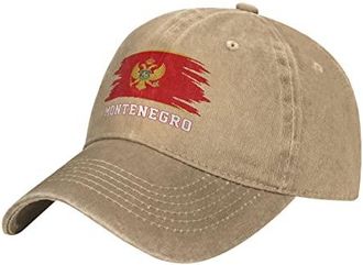 Generic Sun Protection Casquettes Drapeau du Mont&eacute;n&eacute;gro, Denim Mont&eacute;n&eacute;grin Unisexe Pare-Soleil Casquette R&eacute;glable Ext&eacute;rieur Sunhat pour Homme Entra&icirc;nements Ra