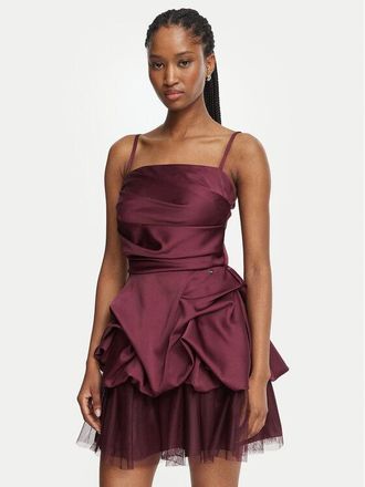 Rinascimento Rinascimento Coctailkleid CFC0130374003 Dunkelrot Slim Fit