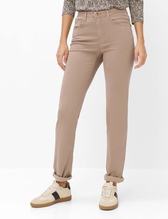 Brax 5-Pocket-Hose BRAX Style CAROLA, Damen, Gr. 46 L (92), Langgr&ouml;&szlig;en, beige (taupe), Web, 40% Lyocell, 28% Modal, 17% Baumwolle, 12% Elastomultiester, 3%