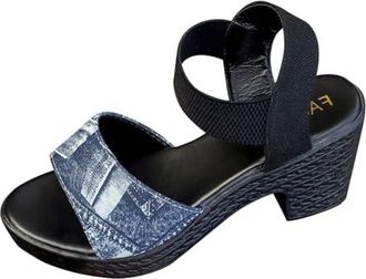 Generic Sandales pour femmes commerce ext&eacute;rieur grande taille &eacute;t&eacute; nouvel article g&acirc;teau &eacute;ponge talons hauts semelle &eacute;paisse couleur unie sandales femme sandal