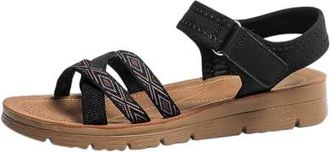 Generic Sandales d&eacute;t&eacute; confortables et d&eacute;contract&eacute;es &agrave; bout ouvert - &Eacute;l&eacute;gantes - Respirantes - Antid&eacute;rapantes - Avec sangle de cheville - Pour la plage et lext
