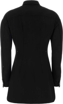 Jil Sander Womens Black Wool Blend Shirt Exterior: Virgin Nylon Camicie