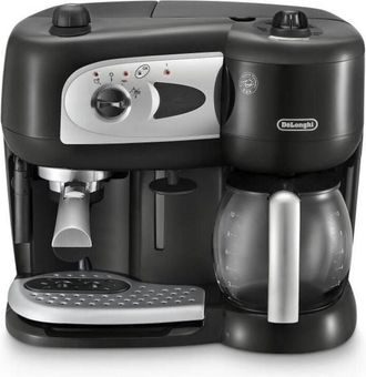 DeLonghi Machine Expresso combin&eacute; pompe BCO261B.1 - 15 bars - Dosettes et Caf&eacute; moulu - Noir et blanc