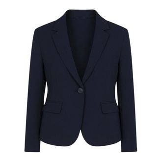 2-Biz Marineblauer Illie Blazer mit Klappentaschen - - Jackets - Damen - Blau - 3XL