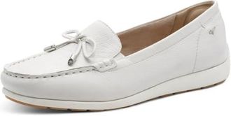 Tamaris Comfort mocassins femme cuir avec noeud, White Nappa, 41 EU