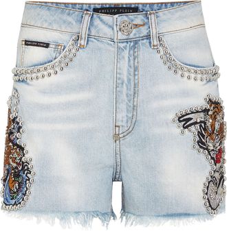 Philipp Plein Jeansshorts Tattoo