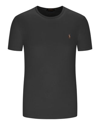 Ralph Lauren Jersey T-Shirt mit Poloreiter-Stickerei, Custom Slim Fit in