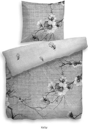 Heckett & Lane Mako-Satin Wendebettw&auml;sche Kelby 135x200 (80x80) Schwarz/Weiss