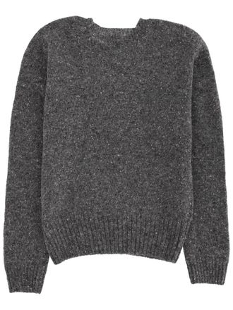 J.W.Anderson Embroidered Wool-Mohair Sweater - Charcoal