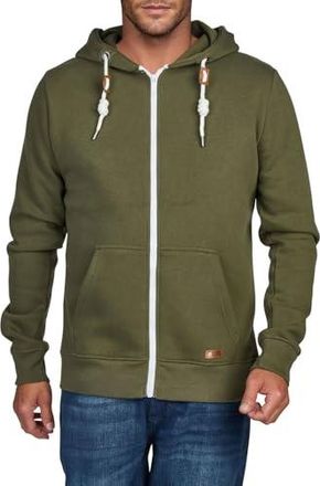 Riverso RIVThilo Sweat-Shirt &agrave; Capuche pour Homme Sweat &agrave; Capuche zipp&eacute; Basic Uniforme Coton Gris Marron Vert Rouge Bleu Noir S M L XL 2XL 3XL 4XL 5XL - Vert 