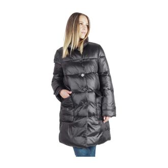 Alessia Santi Lange schwarze Daunenjacke f&uuml;r Frauen - - Coats - Damen - Schwarzk - S
