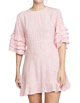 Faithfull The Brand Faithful The Brand Pink Cotton Mini Dress Size XS