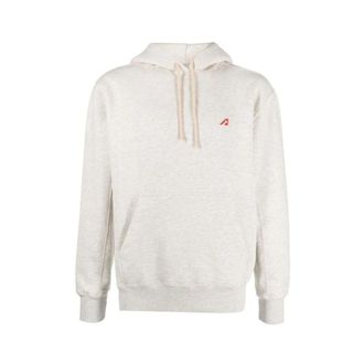 Autry Homme, Sweatshirts et sweats &agrave; capuche, Beige, Taille: L Sweat &agrave; capuche en coton avec poche avant