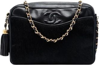 Chanel Sac bandouli&egrave;re pr&eacute;-poss&eacute;d&eacute; en poulain - Femme - Pre-owned - Noir - Taille: ONE Size