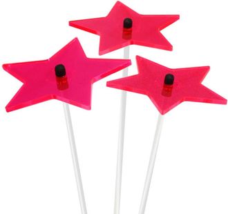 Cazador-del-Sol das Original | Sternenstrauß | 3 Stück | Sonnenfänger-Stern rot | Durchmesser 8 cm | Höhe 25 cm