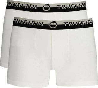 Trussardi Wei&szlig;e Baumwoll-Boxershorts Elastischer Bund - - Underwear - Herren - Wei&szlig; - 2XL