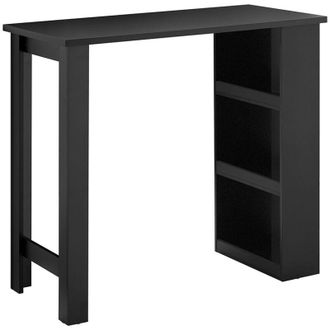SoBuy SoBuy Hochbar-Tisch f&uuml;r die K&uuml;che, Stehtisch f&uuml;r kleine R&auml;ume, Bar f&uuml;r K&uuml;che, Wohnzimmer, B&uuml;ro oder Caf&eacute;, Schwarz 112 x 57 x 106 cm FWT17-II-SCH