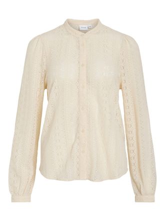 Vila Damen Bluse Chikka Creme XXL