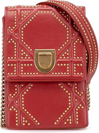 Dior Hobo Bags - Studded Lambskin Vertical Diorama Crossbody - Gr. unisize - in Rot - f&uuml;r Damen