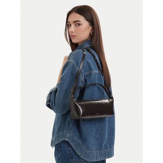 Calvin Klein Handtasche Calvin Klein Foil Logo Glossy Conv Bag LV04F3738G Braun
