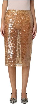 Elisabetta Franchi Femme, Jupes, Jaune, Taille: 38 FR Sequin Pencil Skirt