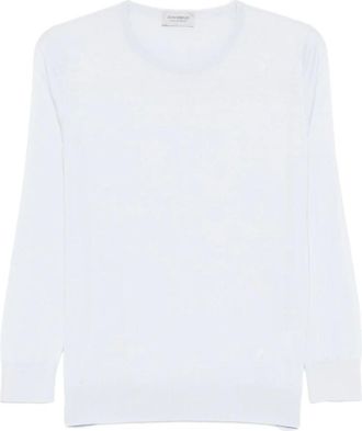 John Smedley Femme, Sweatshirts et sweats &agrave; capuche, Blanc, Taille: 42 FR Pull en coton Sea Island Evonne