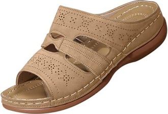 Generic Sandales &agrave; enfiler pour femme - Bout ouvert - Style d&eacute;contract&eacute; - &Eacute;l&eacute;gantes - L&eacute;g&egrave;res et &eacute;paisses - Confortables - Orthop&eacute;diques - Loisirs en plein ai