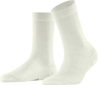 Falke Damen Socken Fable Estate W So Wolle einfarbig 1 Paar, Weiß Off-White 2040, 35-38