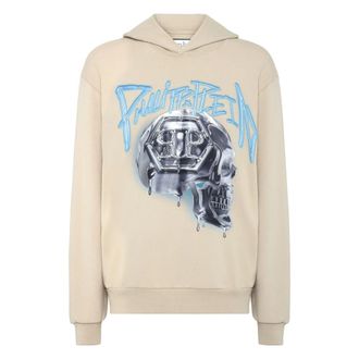 Philipp Plein Hoodie Sweatshirt Skull - - Sweatshirts & Hoodies - Herren - Beige - 2XL