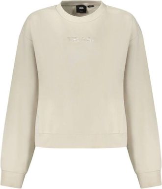 Vans Femme, Sweatshirts et sweats à capuche, Beige, Taille: 38 FR Pull Femme en Coton Beige