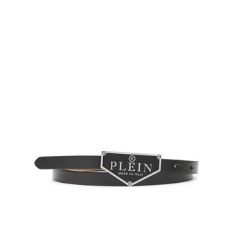 Philipp Plein Leather Belt Iconic - - Accessories - Damen - Schwarzk - 95 CM