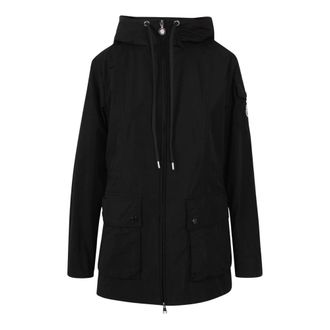Moncler Femme, Vestes, Noir, Taille: 36 FR Leandro Hooded Parka