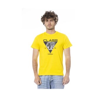 Cavalli Baumwoll-T-Shirt - - Tops - Herren - Gelb - M