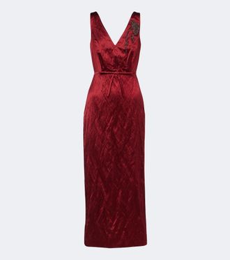 Erdem Verziertes Midikleid aus Satin