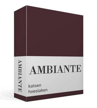 Ambiante Renforc&eacute;-Spannbettlaken f&uuml;r 35cm hohe Matratzen Cotton Uni Farbe Dark Red Gr&ouml;&szlig;e 160x200