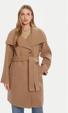 Calvin Klein Wollmantel LV044D557G Beige Regular Fit