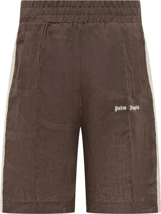 Palm Angels Homme, Shorts, Brun, Taille: XS Classic Logo Track Shorts