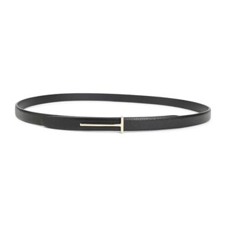 Tom Ford Femme, Accessoires, Noir, Taille: 80 CM Ceinture en Cuir Noir pour Femmes