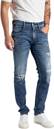 Replay Herren Jeans Anbass Slim-Fit X-Lite, Blau (Medium Blue 009), 38W / 32L