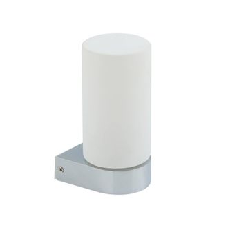 Lucande Wandleuchte, Wandlampe Bad Basolo (spritzwassergesch&uuml;tzt (Modern) in Chrom aus Metall (1 flammig E14) - Wandleuchten Spiegelleuchte Badezimmer Wandbel