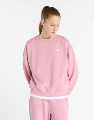 New Balance Sport Essentials - Sweat ras de cou en tissu &eacute;ponge - Rose caramel