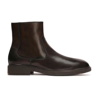 Kazar Homme, Chaussures, Brun, Taille: 43 EU Bottes en cuir marron avec fermeture &eacute;clair