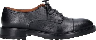 Alexander Hotto Black Hammered Leather Derby Shoes