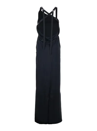 The Attico Womens Long Sleeveless Dress Black Viscose