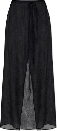 Balmain Femme, Maillots de bain, Noir, Taille: 38/40 FR Pantalon de plage en soie avec monogramme