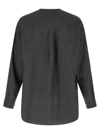 Jacquemus Mens Gray Linen Blouse