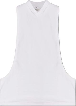 Versace Femme, Tops, Blanc, Taille: 38 FR D&eacute;bardeur Brod&eacute;e M&eacute;duse